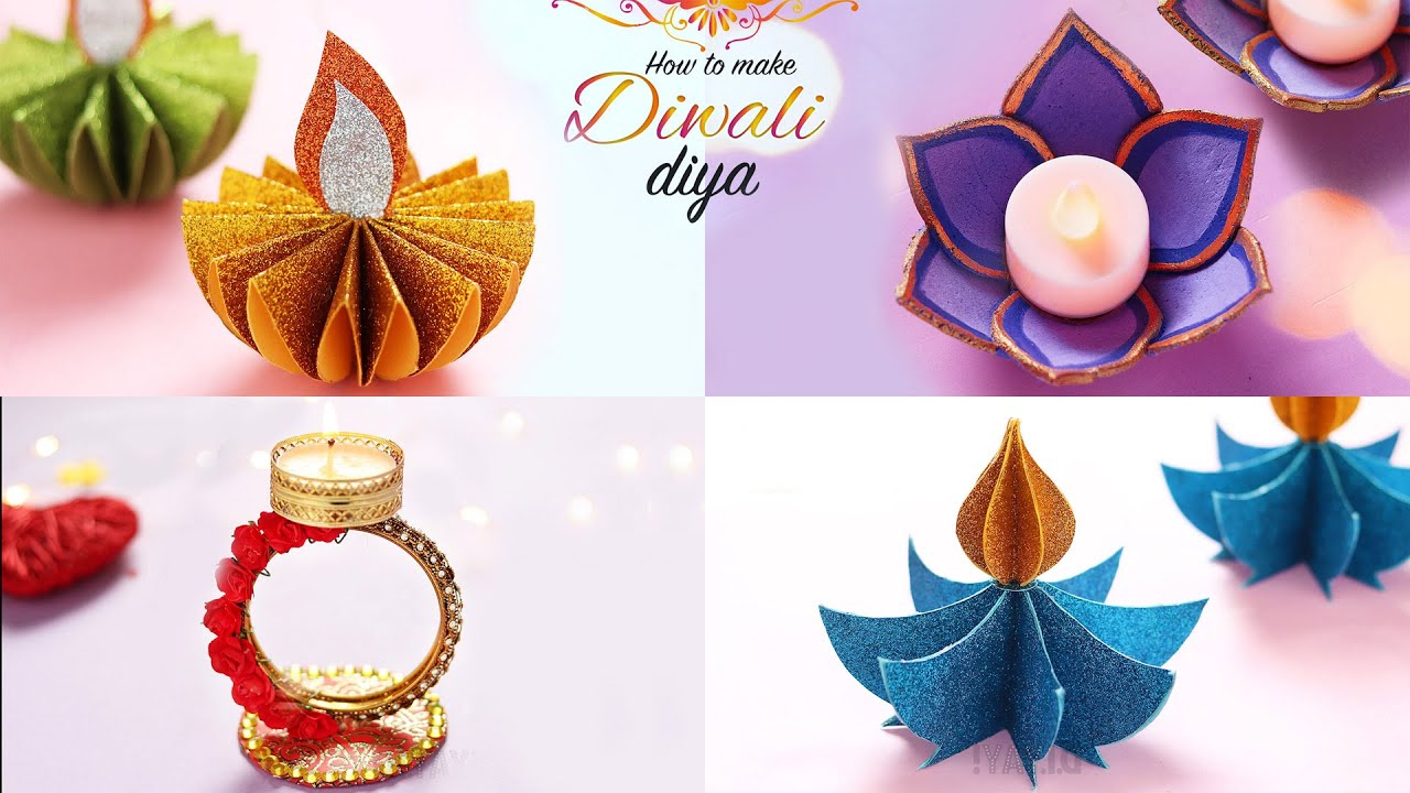 4 Easy Diwali Craft Ideas | DIY Diwali Crafts | Diwali Home Decor Idea ...