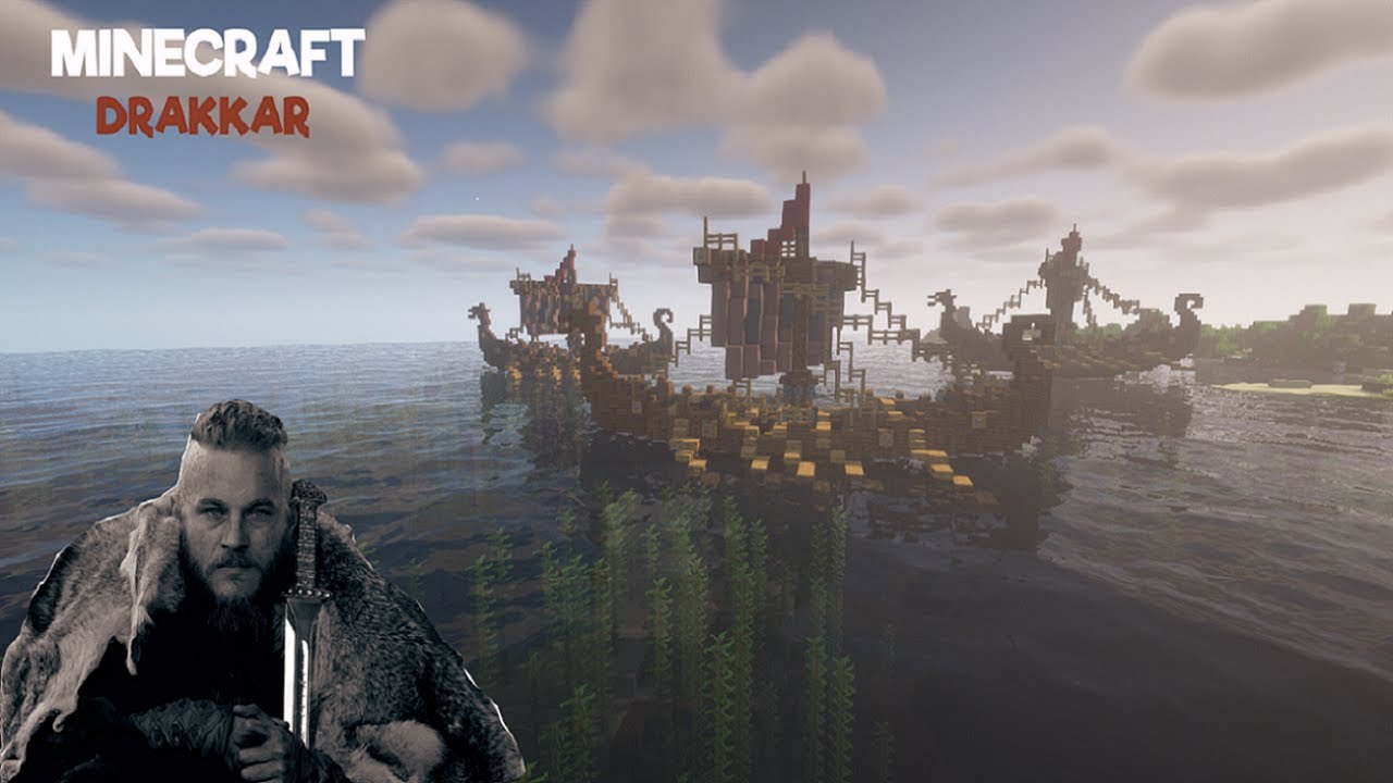 MINECRAFT | How to build a viking ship (drakkar) in minecraft ...