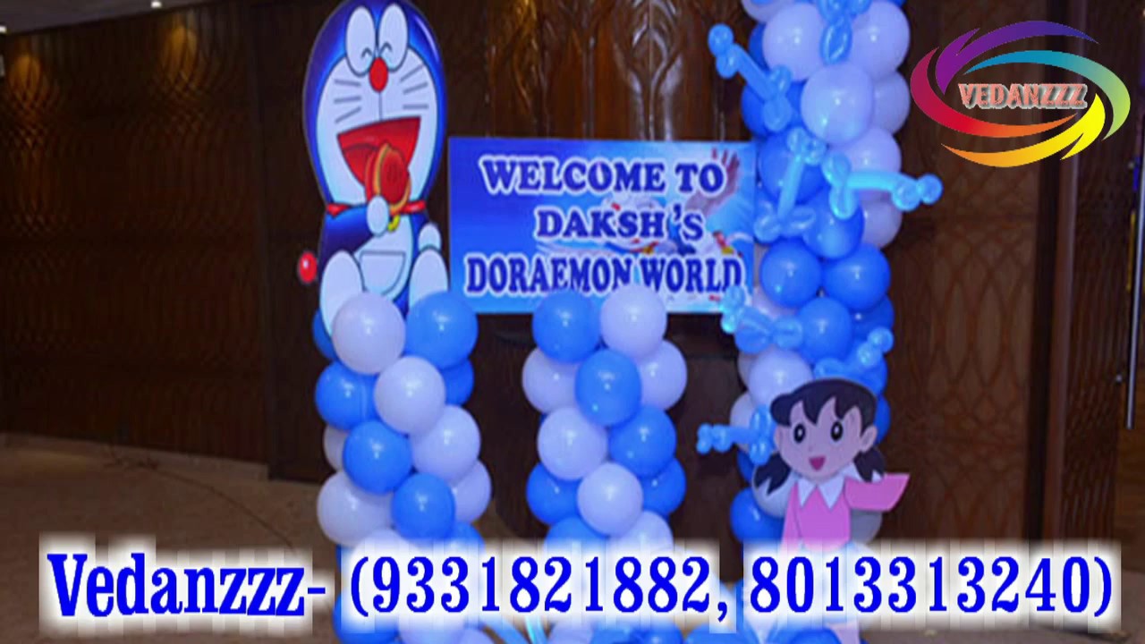 Doraemon Theme For Birthday Party Decoration By Vedanzzz - YouTube