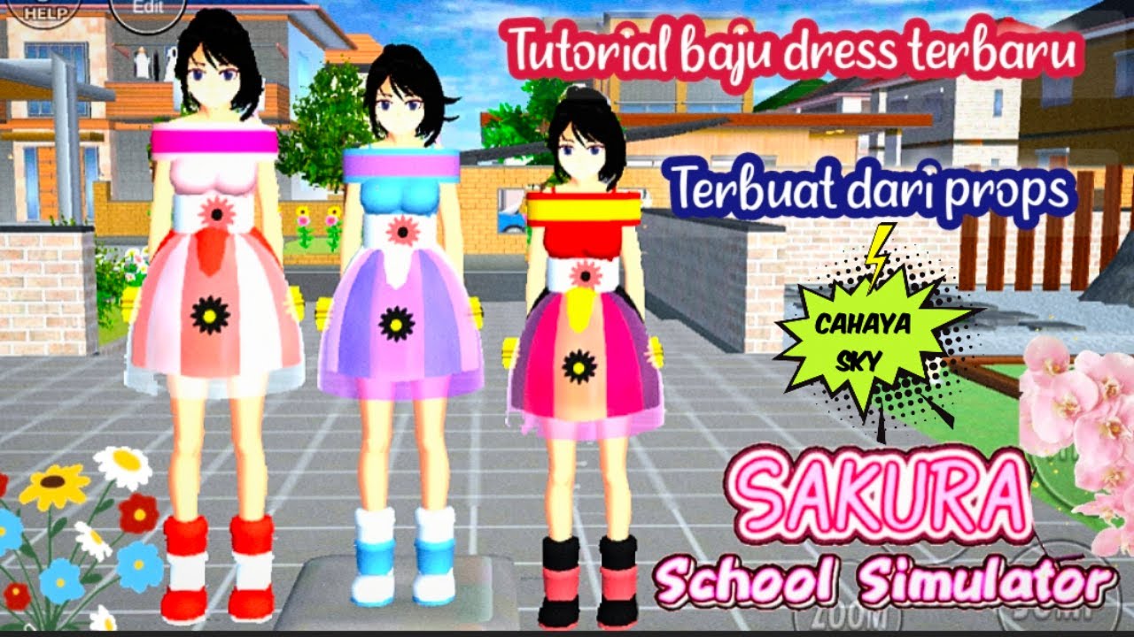 TUTORIAL BAJU BARU # DRESS TERBARU DARI PROPS # sakura school simulator ...