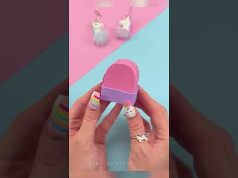 Mini Unicorn Çanta - Minik Sevimli Kendin Yap Anahtarlık Fikirleri - Kağıttan Küçük Çanta Yapımı