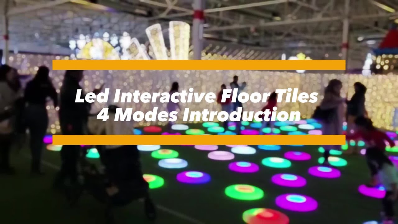 Led interactive floor tiles 4 modes introduction - YouTube