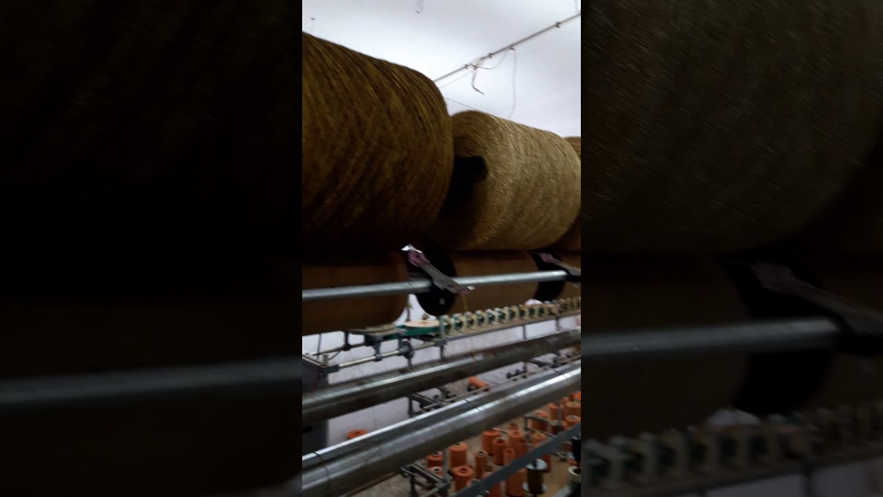 Dori zari covering machine ,cotton zari jari machine - YouTube