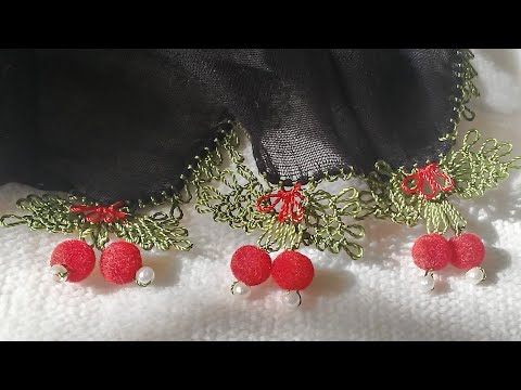 TÜLBENT KENARI KİRAZ MODELİ İĞNE OYASI