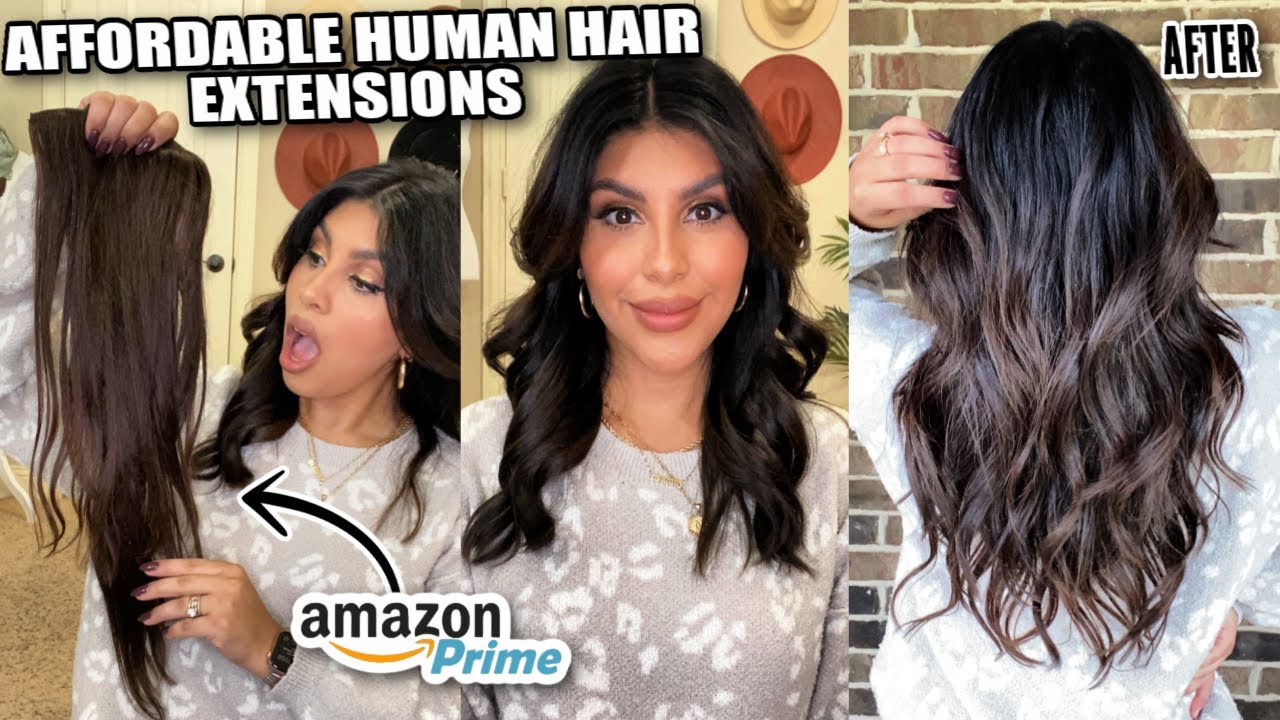 $75 HUMAN HAIR CLIP IN EXTENSIONS FROM AMAZON! ARE THEY ANU GOOD ...