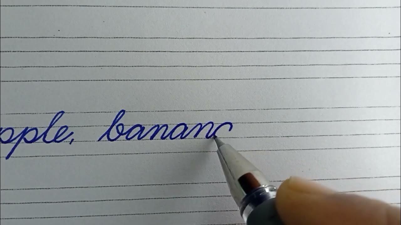 How to write cursive handwriting gel pen/cursive writing - YouTube