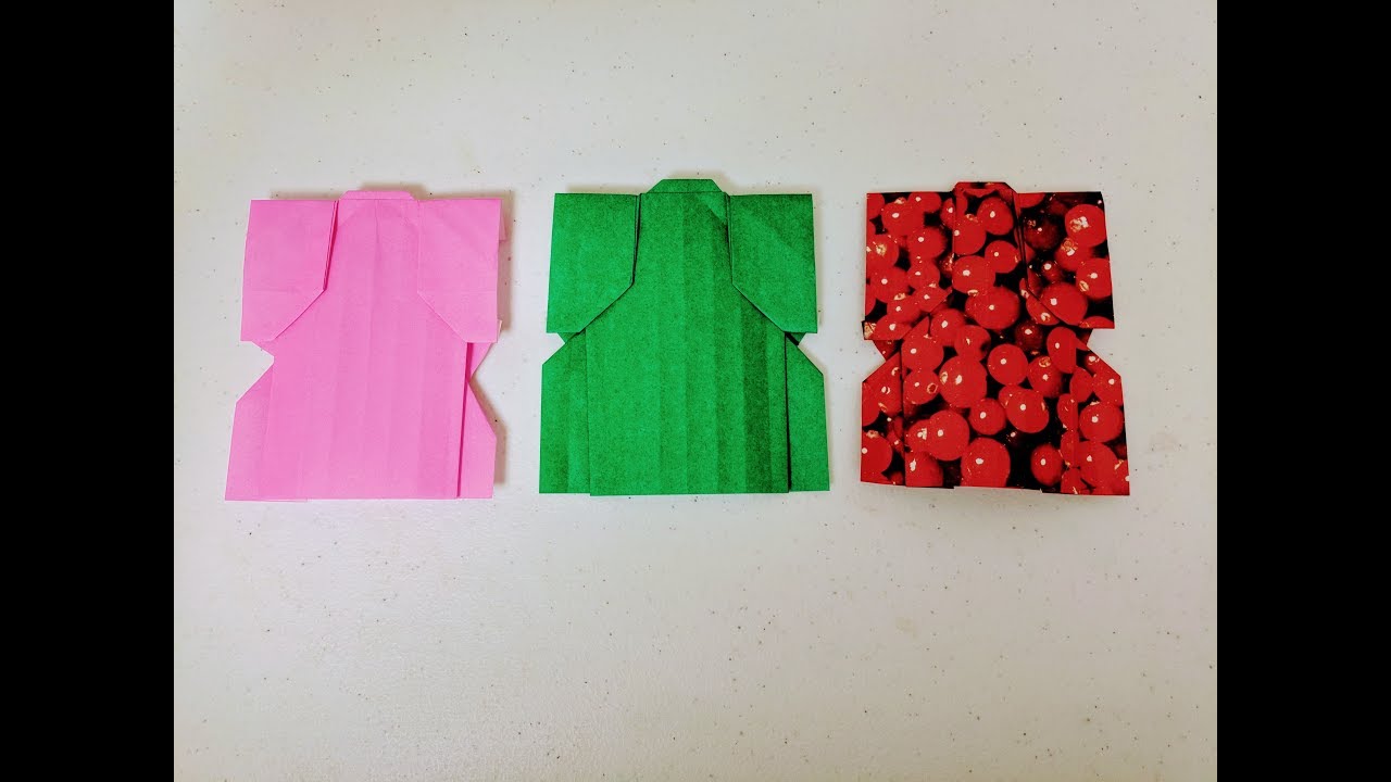 Simple Origami Kimono 9 - YouTube