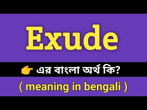 Exude Meaning in Bengali || Exude শব্দের বাংলা অর্থ কি || Bengali ...
