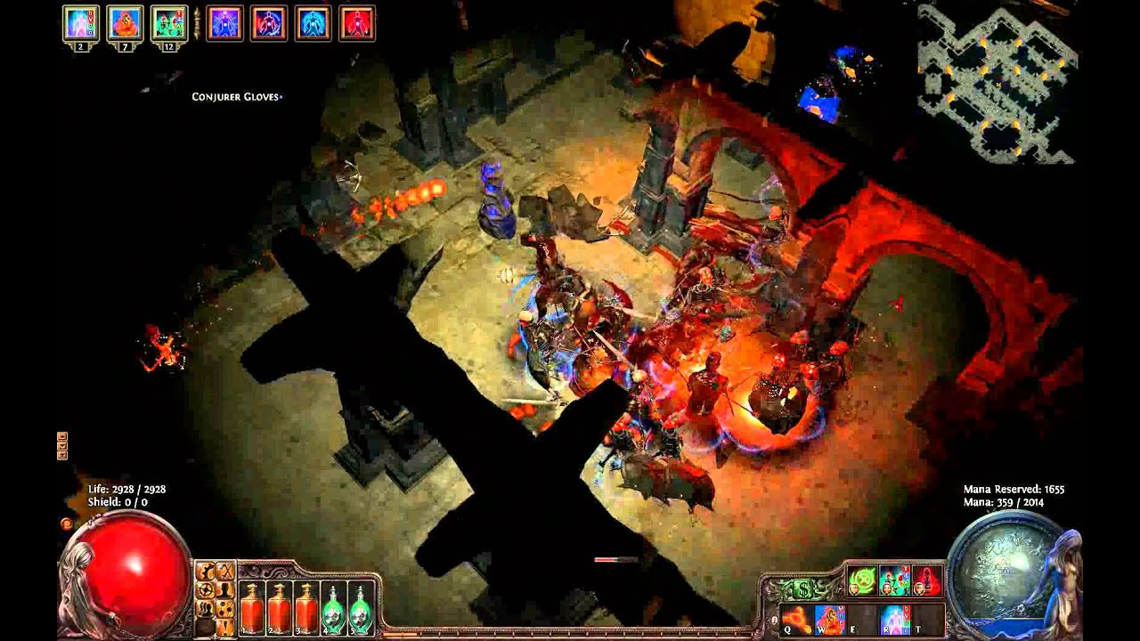 Path of Exile Hardcore - Summoner Witch - Crypt Map - YouTube