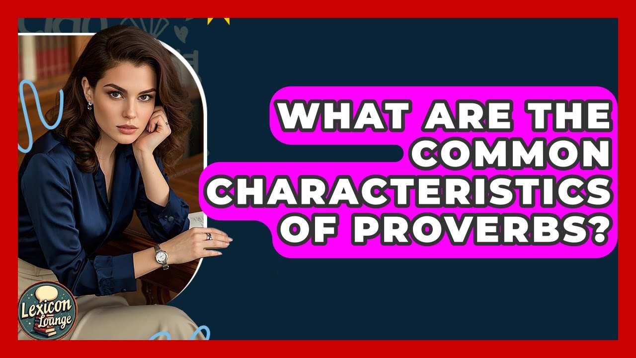 What Are The Common Characteristics Of Proverbs? - Lexicon Lounge - YouTube