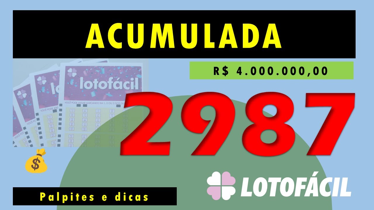 💰💰 2987 LOTOFACIL HOJE 🔥 ANÁLISES, PROJEÇÕES, DICAS E PALPITES - YouTube