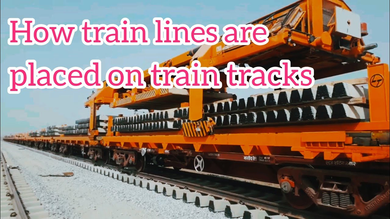 How train lines are placed on train tracks - YouTube