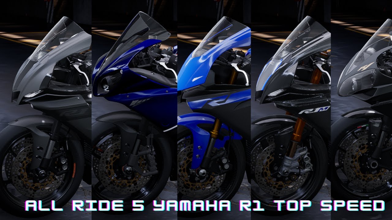 All Yamaha r1 top speed in Ride 5 - YouTube