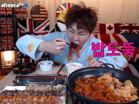 BJ꽃돼지 돼지김치찜+모듬순대 밥도둑 먹방