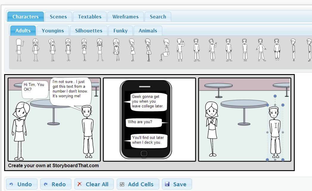 How to use storyboardthat comic strip maker - YouTube