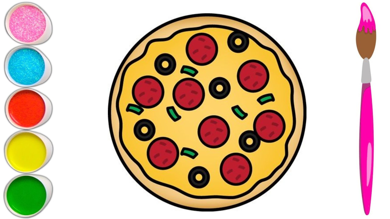 Pizza Drawing🍕 || How To Draw a Pizza ||Drawing Pictures || Drawing For ...