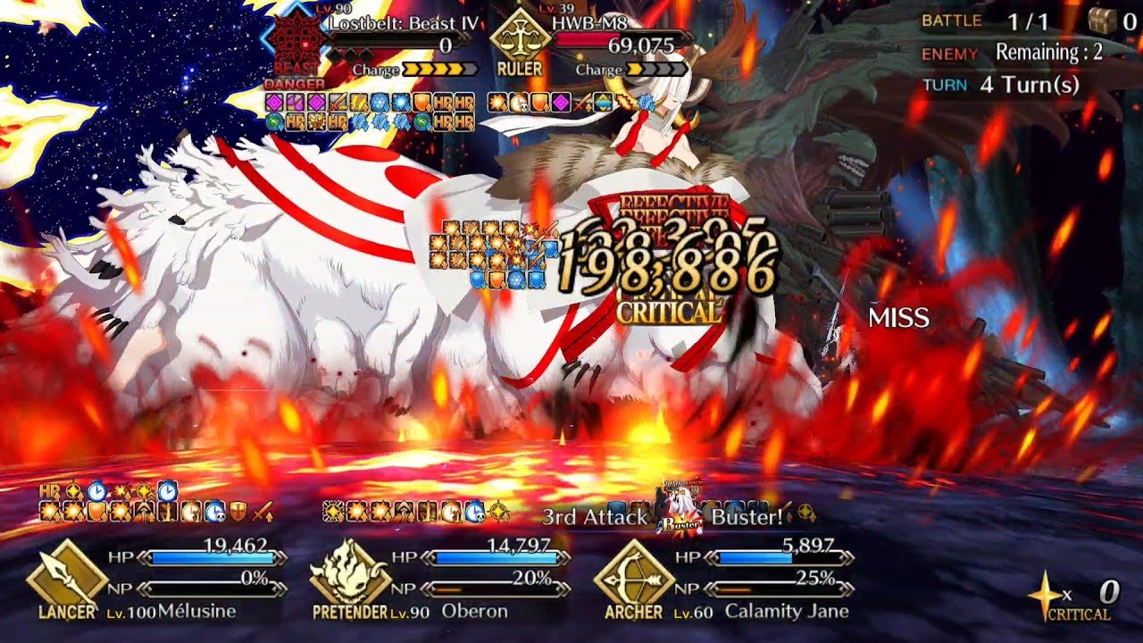 [FGO:NA] Lostbelt : Beast IV - Taigong Wang/Melusine 4 Turns - YouTube