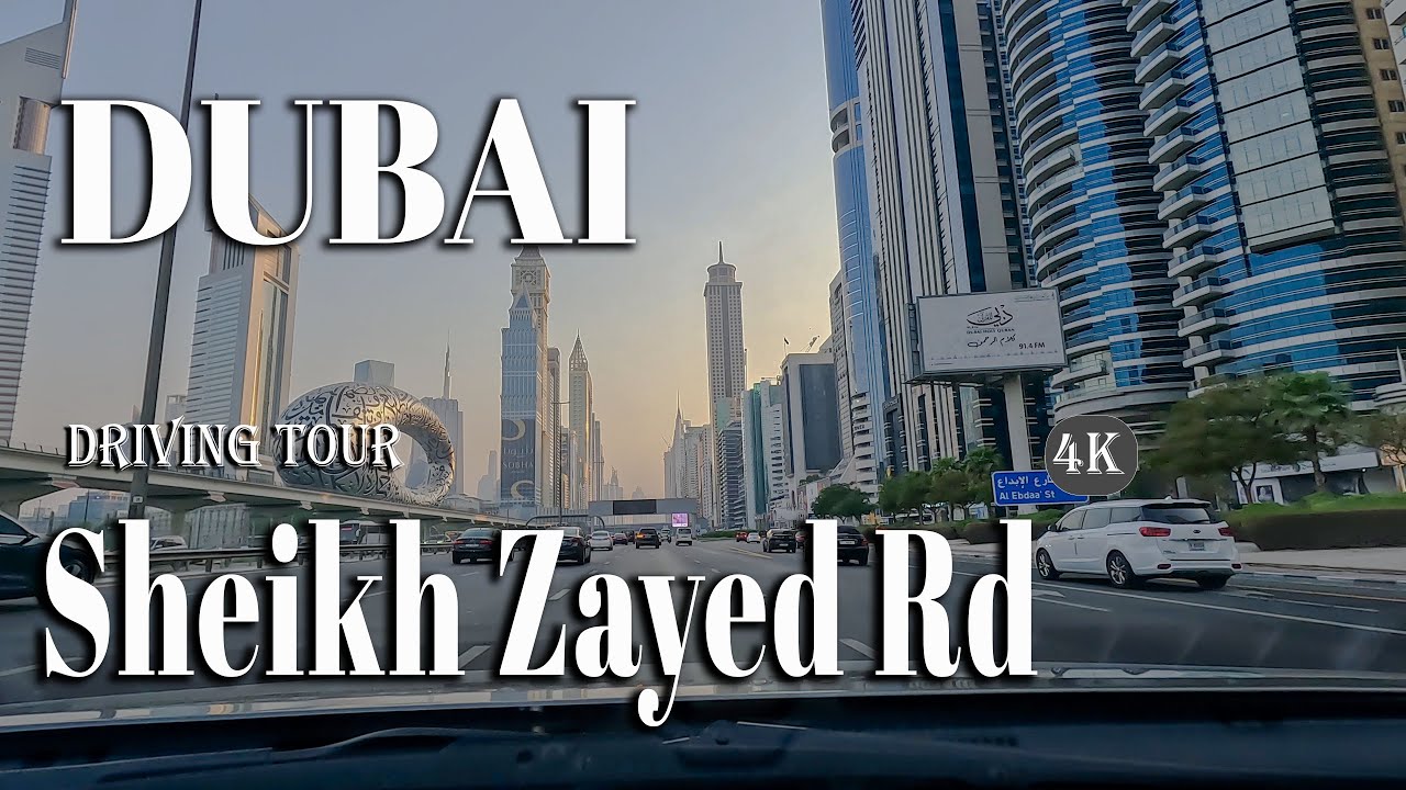 Sheikh Zayed Rd _ Dubai _ United Arab Emirates 🇦🇪_ 4K _ Driving Tour ...