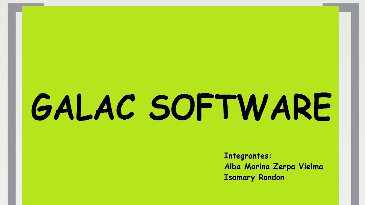 Galac Software Contable - YouTube