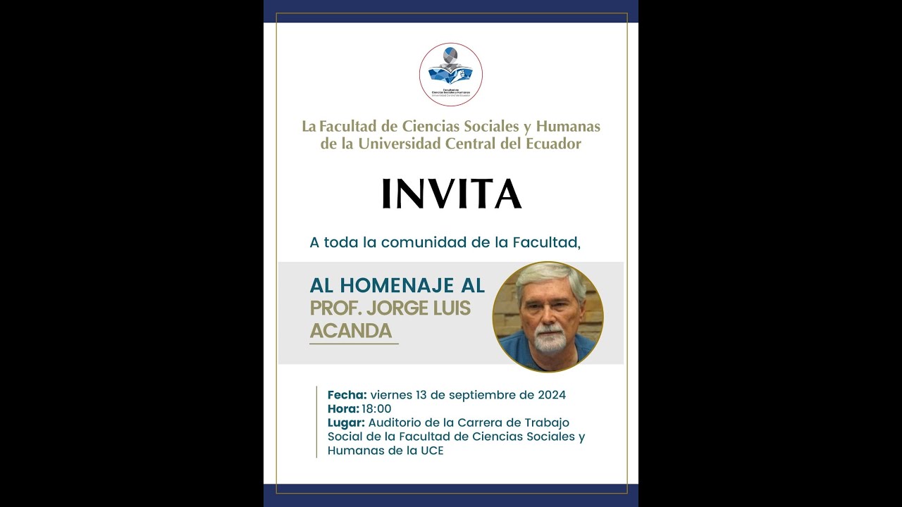 Homenaje al Profesor Jorge Luis Acanda FCSH - YouTube