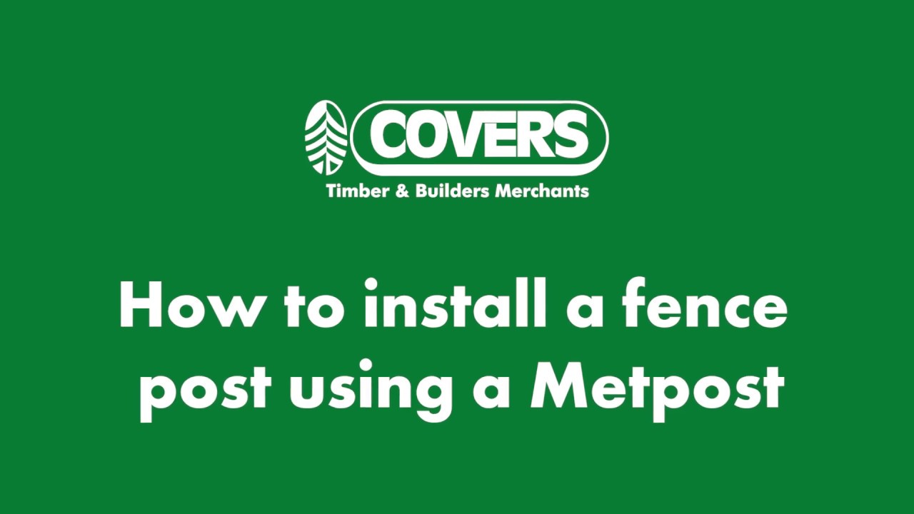 How to install a fence post using a Metpost - YouTube
