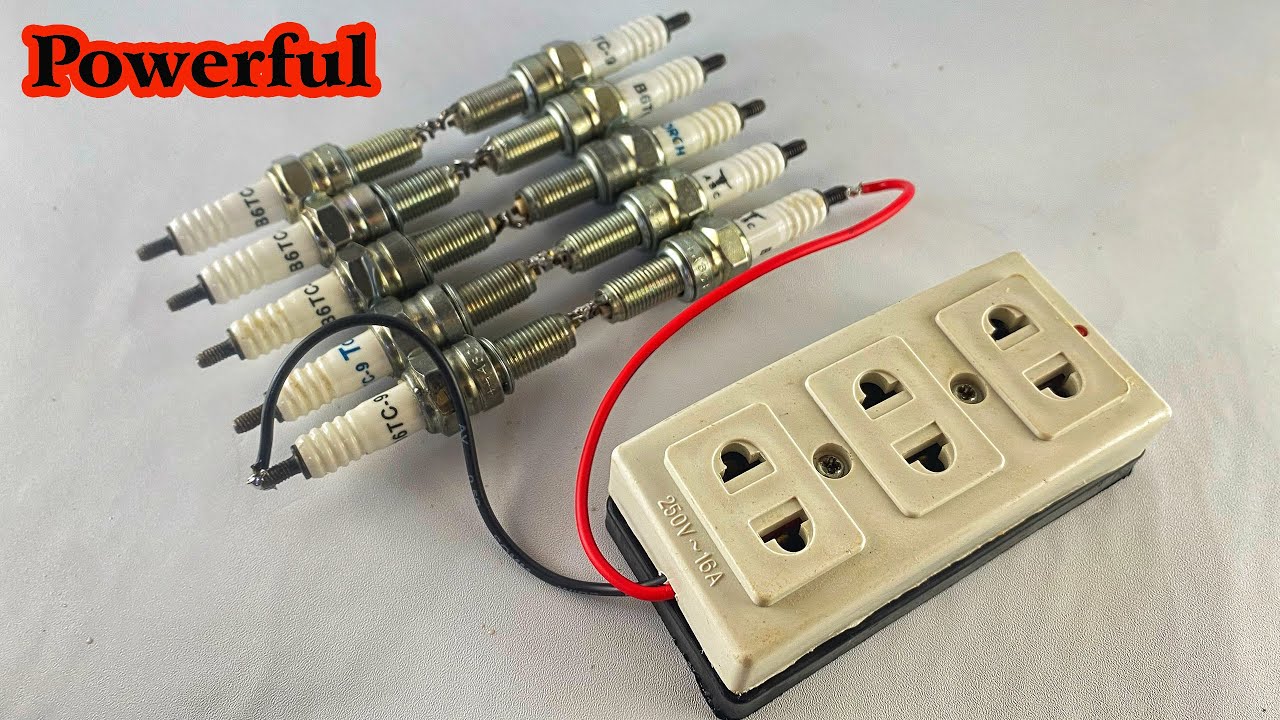 Awesome Free Energy Generator by Using Spark plug 100% At home - YouTube