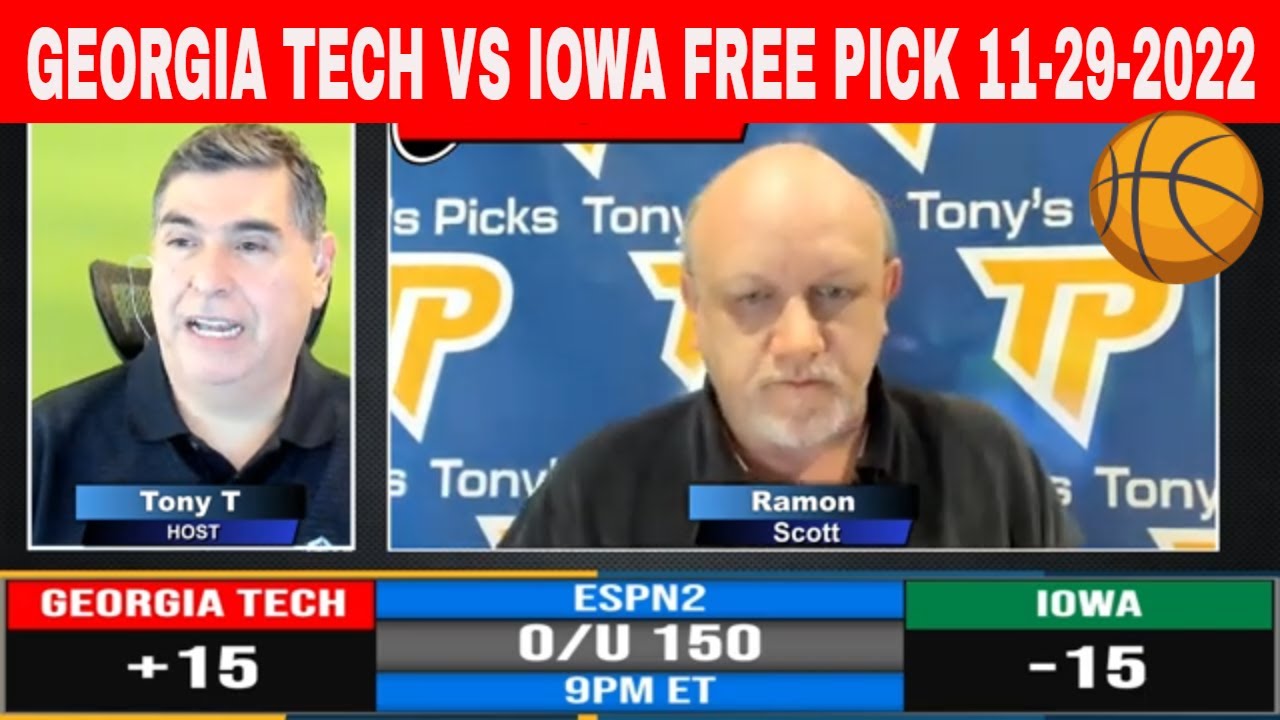 Georgia Tech vs Iowa 11/29/2022 FREE College Basketball Picks and ...
