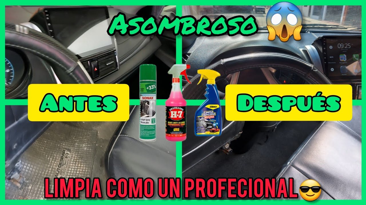 COMO LIMPIAR EL INTERIOR DE TU AUTOMOVIL. 😲 COMO UN PROFESIONAL? - YouTube