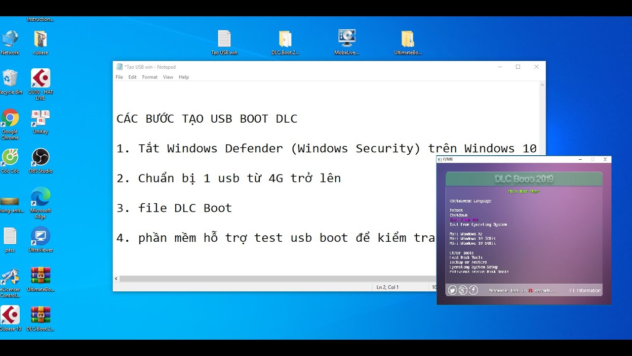 Cách tạo USB BOOT bằng DLC BOOT 2019 - YouTube
