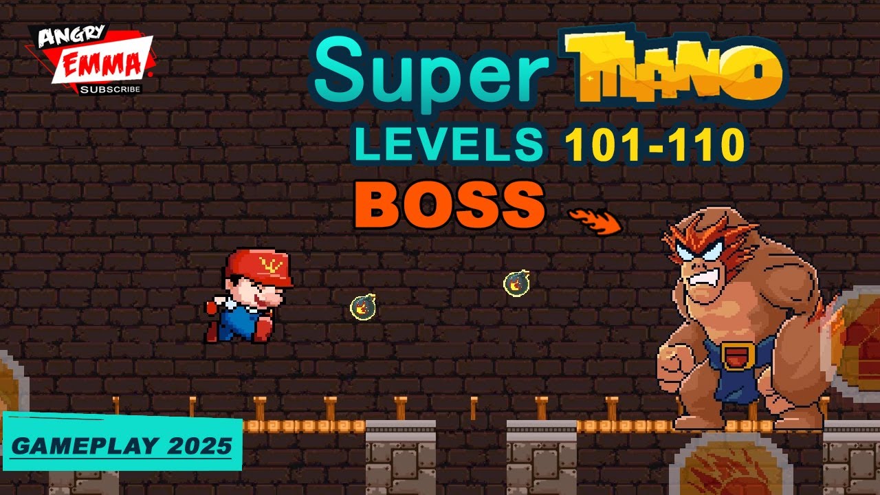 Super Mano - Levels 101-110 + BOSS (gameplay 2025) - YouTube