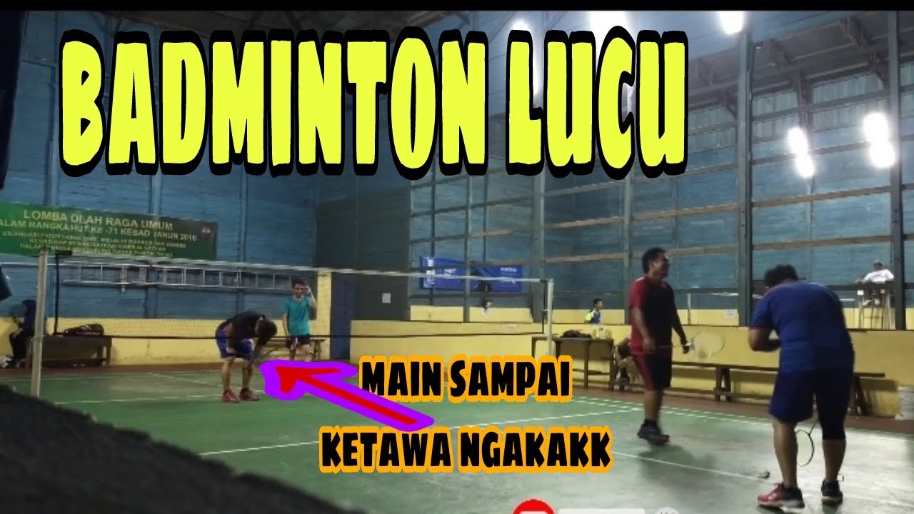 badminton lucu || badminton funny || momen lucu badminton - YouTube