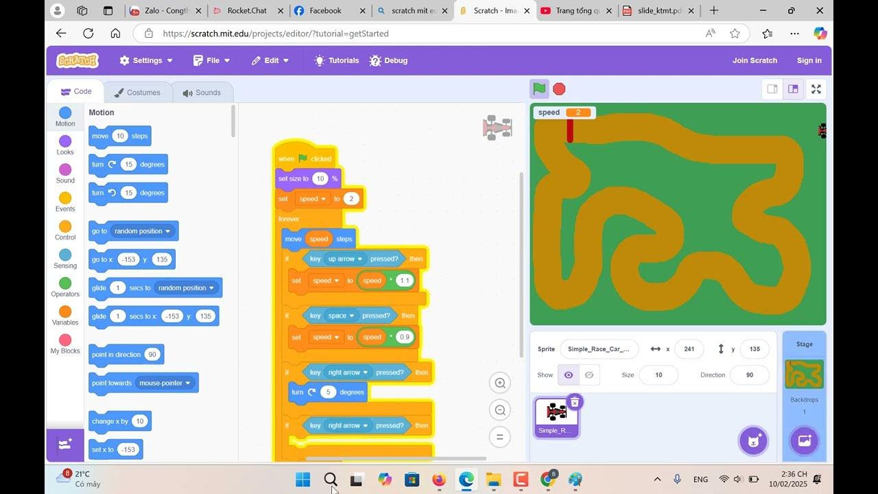 Scratch how to create racing game - YouTube
