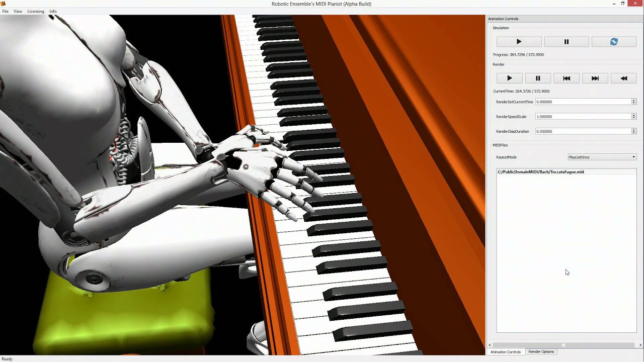 MIDI Pianist Robot Playing Bach Toccata and Fugue in D Minor - YouTube