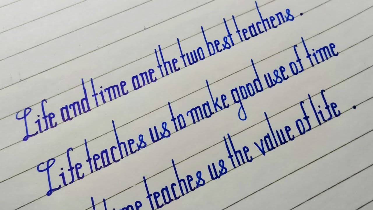 Life and Time / English handwriting practice / small boy - YouTube