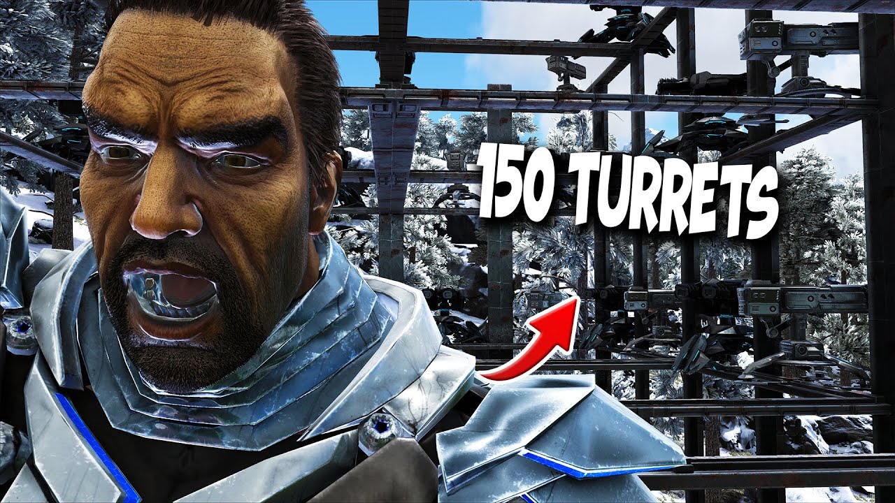 DE ALPHA BASE VERSTERKEN MET EEN TURRET CAP!! (ARK) - YouTube