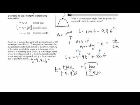 Episode 30: Physics - Maximum Height, New PSAT Math (Calculator) - YouTube