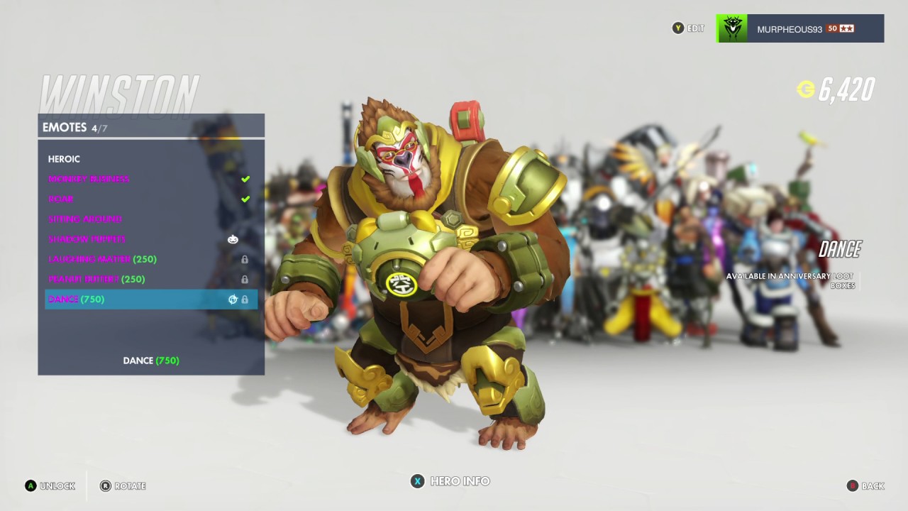 Overwatch Anniversary - Winston's New Dance Emote - YouTube