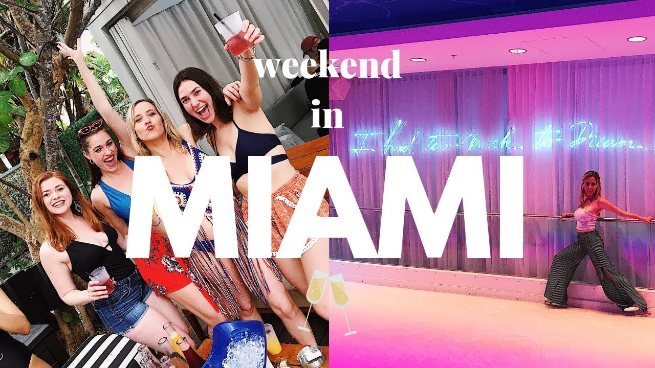 WEEKEND IN MIAMI | clubbing, sls pool party, wynwood & delayed flights ...