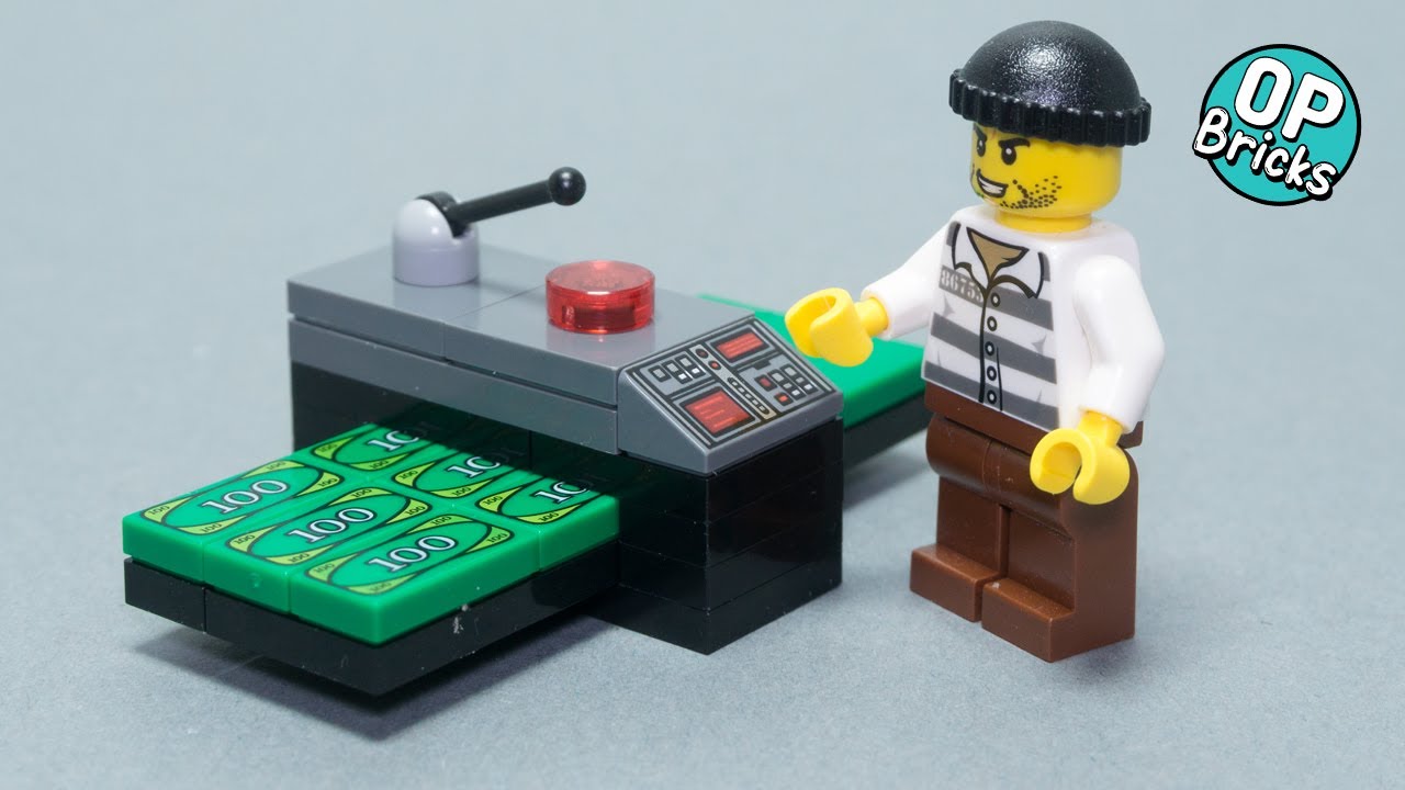 LEGO Geldfälscher drucken mit einer Gelddruckmaschine ihr eigenes Geld ...