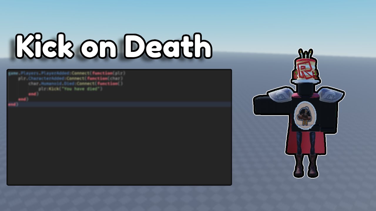 How to make a kick on death system 2024 ROBLOX STUDIO - YouTube