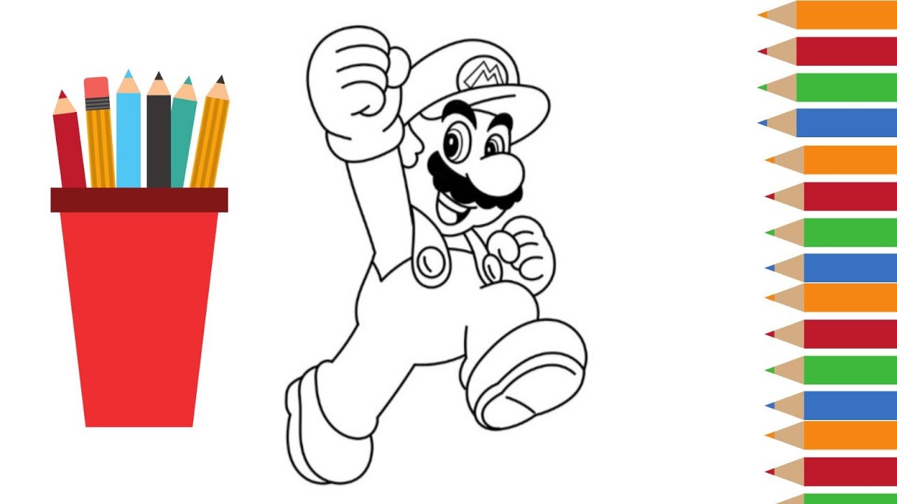 How to draw Super Mario/ draw Super Mario - YouTube