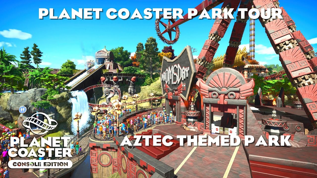 Incredibly Detailed Aztec Themed Park/Park Tour/Planet Coaster (PS5 ...