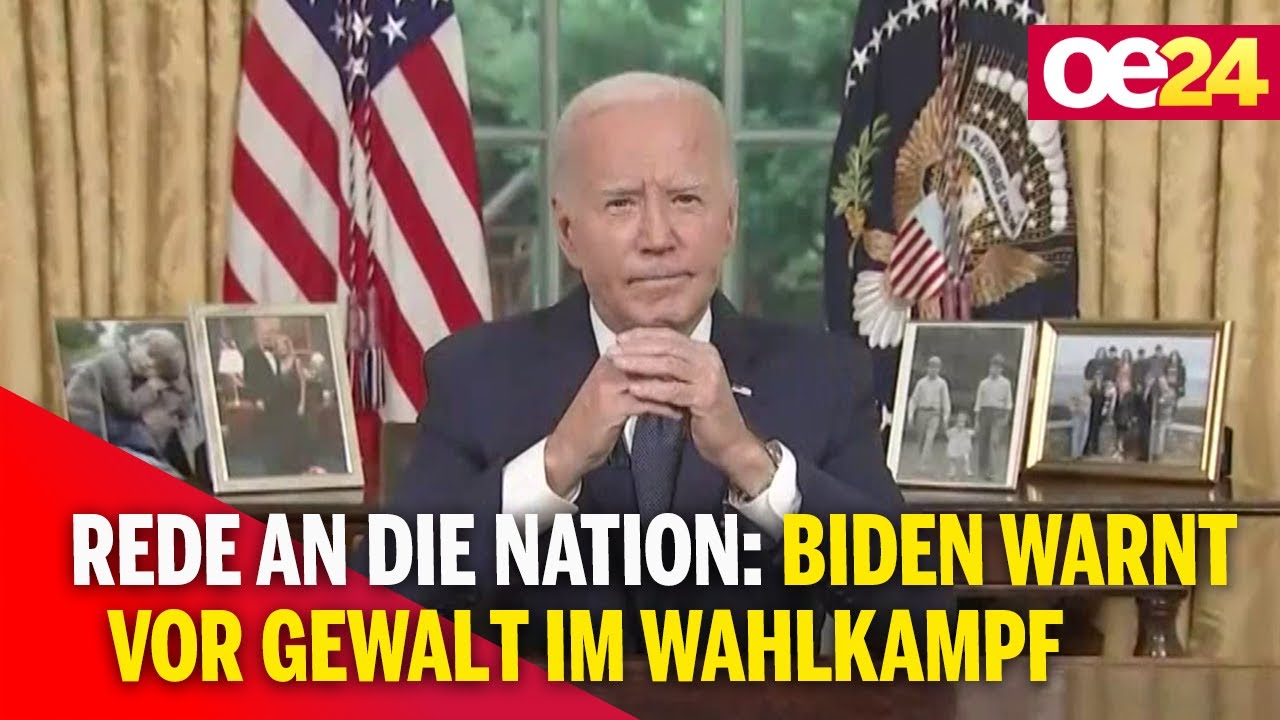 Rede an die Nation: Biden warnt vor Gewalt im Wahlkampf - YouTube