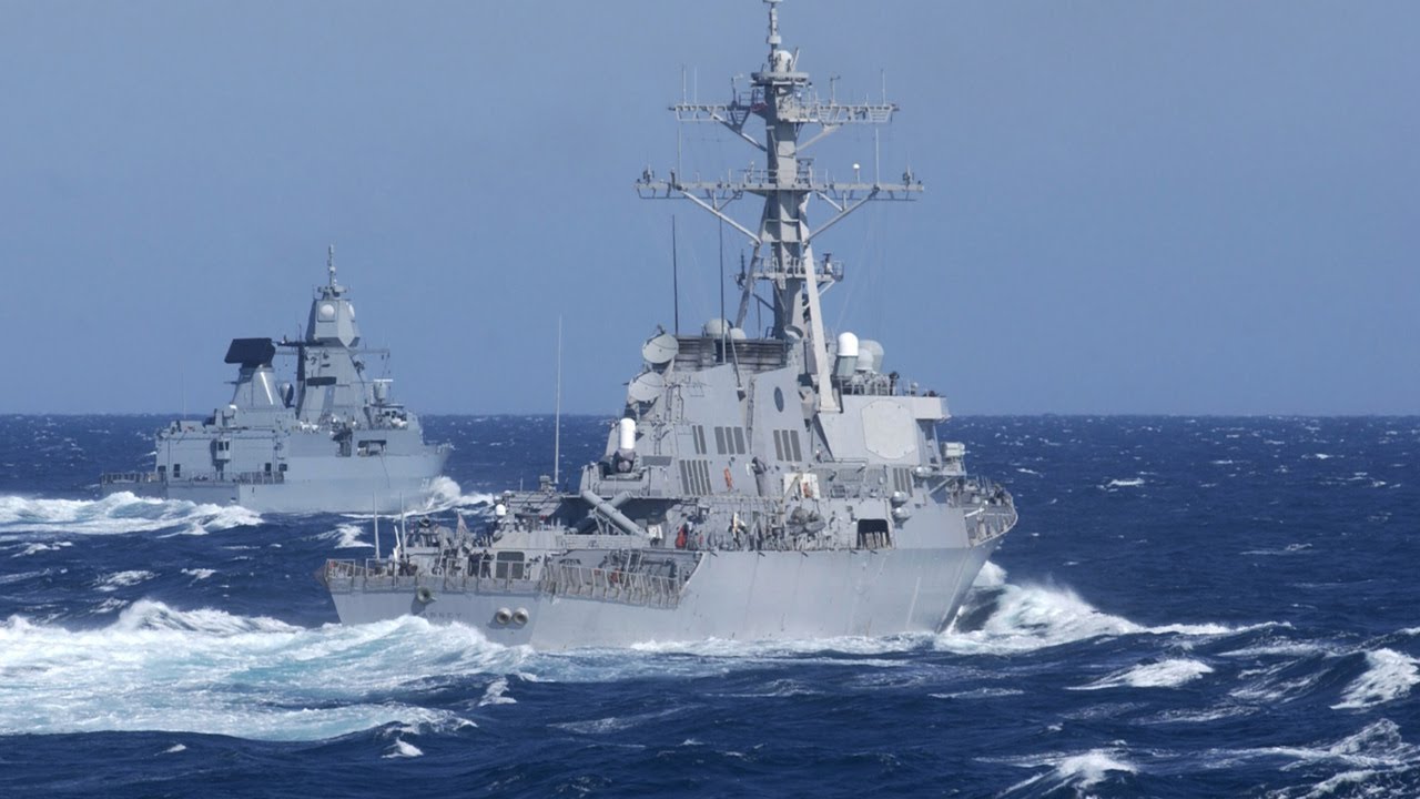 US Navy shoots down three drones in the Red Sea - YouTube