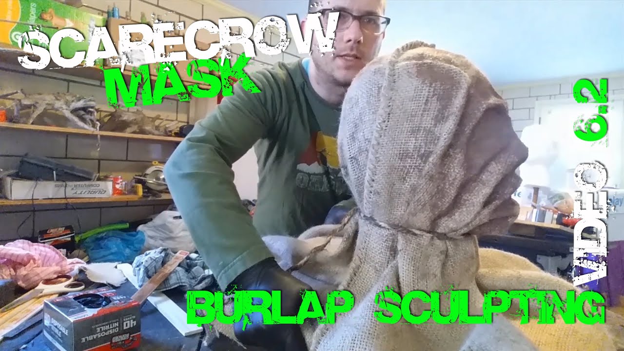 6.2 Burlap Sculpting HACK.. How to Make Custom Scarecrow MASK - YouTube