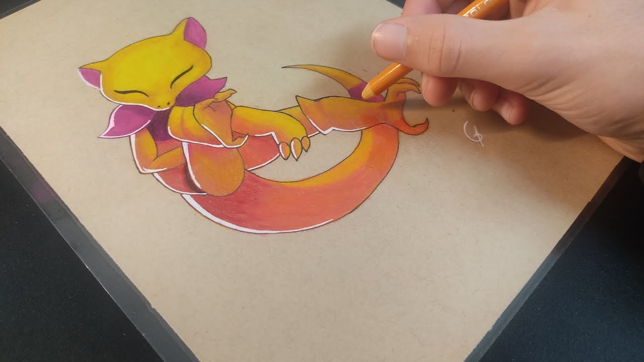 Tuto - Drawing of the pokemon Abra - YouTube