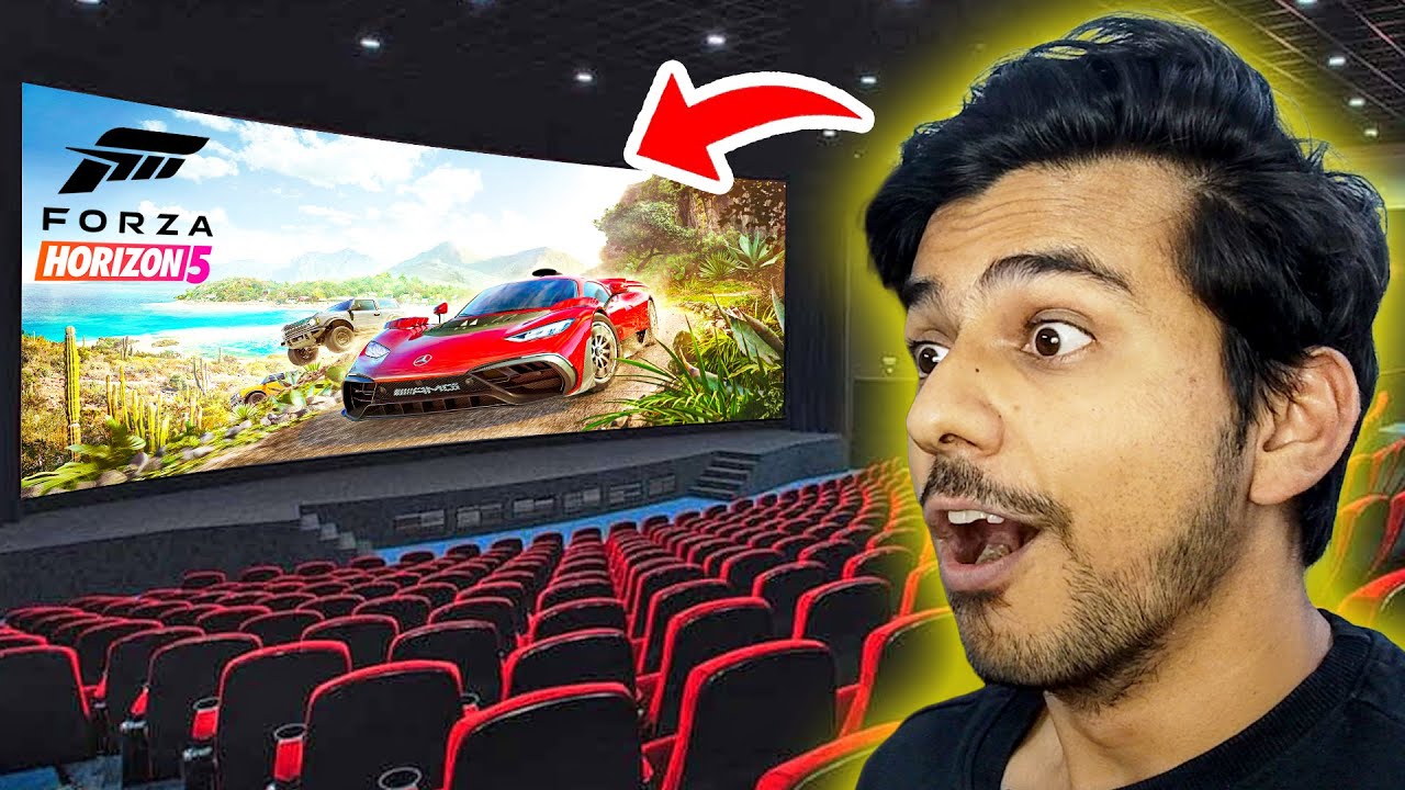 PLAYING FORZA HORIZON 5 IN BIGGEST SCREEN!!!! - YouTube