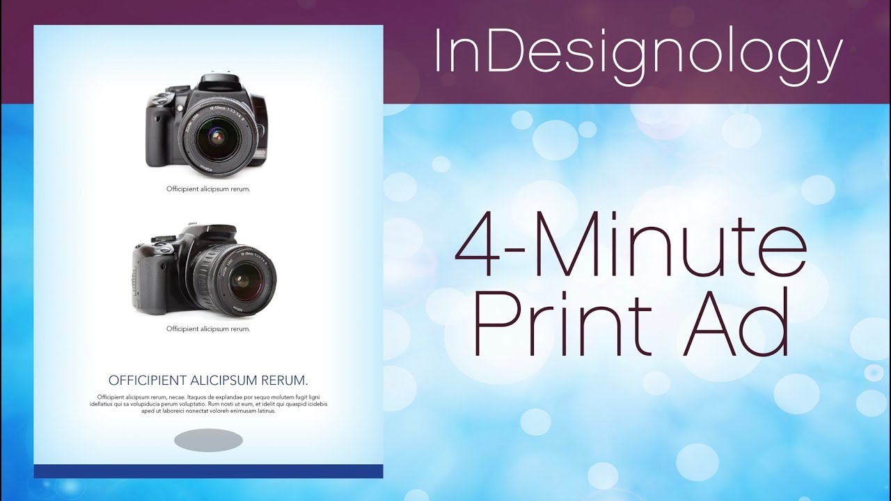 InDesignology 4 Minute Print Ad Layout in Adobe InDesign CC 2018 - YouTube