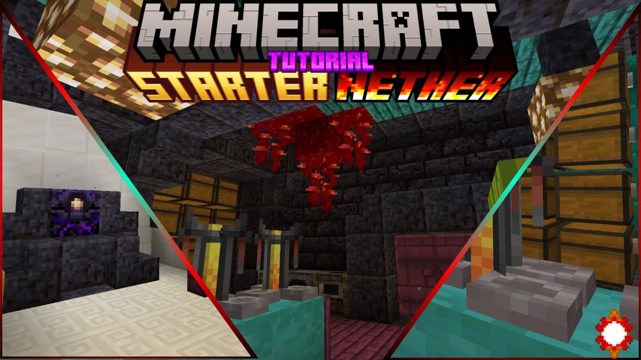 Minecraft How to Build a Quick and Easy Starter Nether Starter Base ...