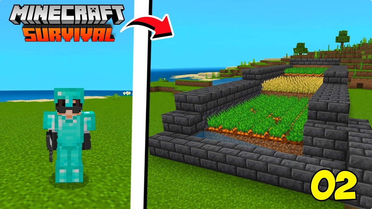I Made a fully automatic Food Farm and Diamond Armour in Minecraft ...